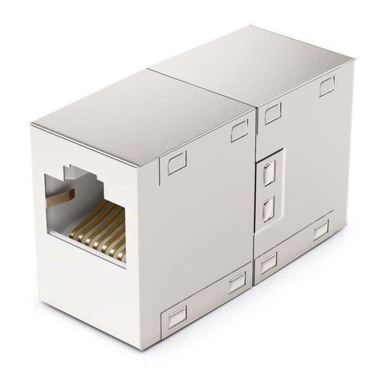 1x CAT6 Coupleur RJ45 pour Câbles Réseau Coupeur pour Brassage ...