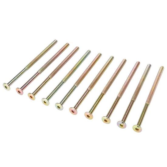 M6 Boulons de Meubles, 10pcs m6 Boulons de Meubles en Acier au Carbone 120mm avec l'Attache de ...
