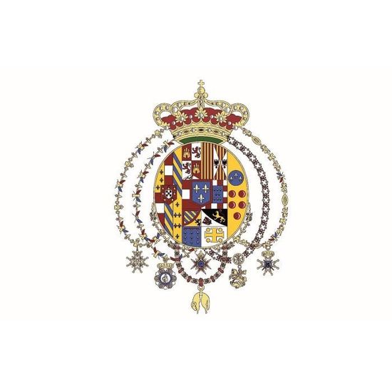 Drapeau Royaume Des Deux-Siciles, Blason Bourbon, Fond Blanc (70X50Cm ...