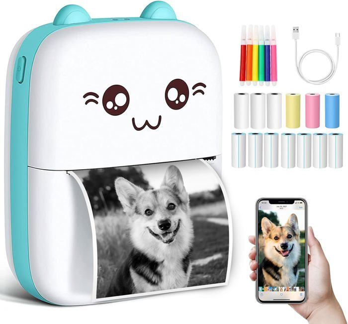 Mini Imprimante Photo Portable,Imprimante Photo Thermique Sans Fil Bt ...