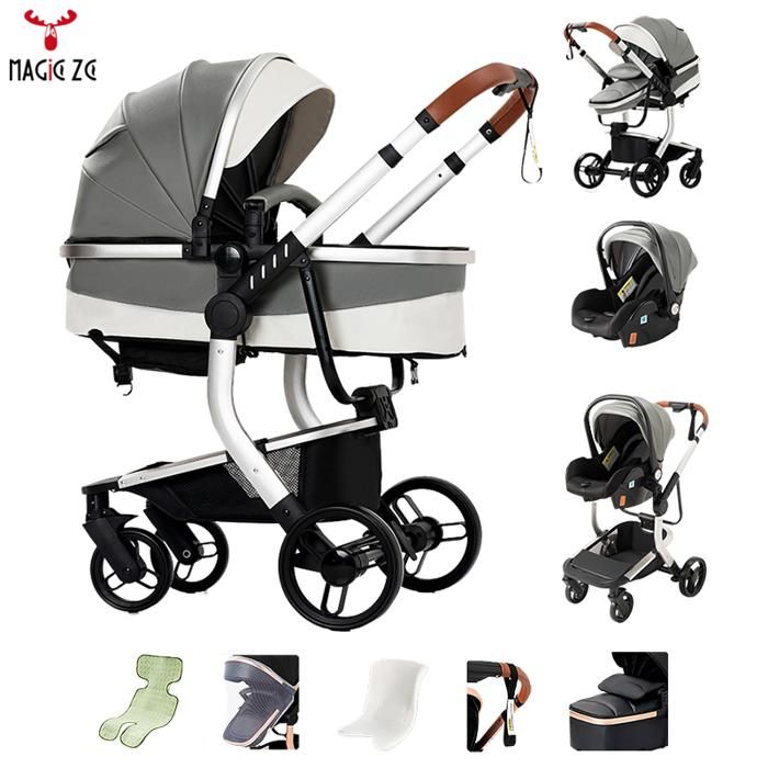 Magic ZC - Poussette cosy voyage 3 en 1 - Poussettes PU Leather ...