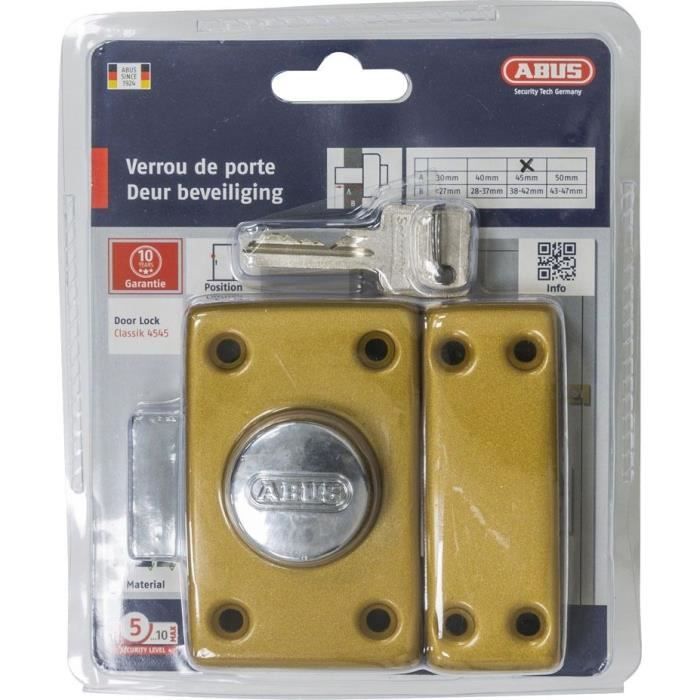 Verrou - ABUS - CLK CB 45 B EK - Coffre, gâche et pêne en acier ...