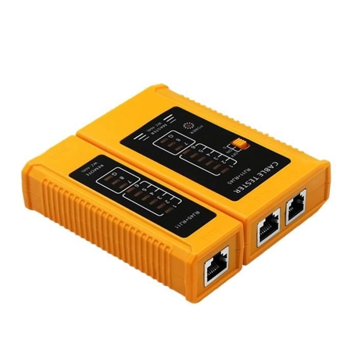 Testeur de câbles réseau RJ45 RJ11 RJ12 CAT5 CAT6 UTP USB LAN, outil de ...