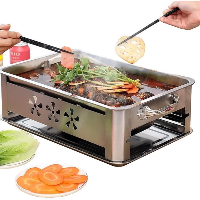 Portable Barbecue Charbon De Bois BBQ Grille, Rôtissoire À Poisson ...