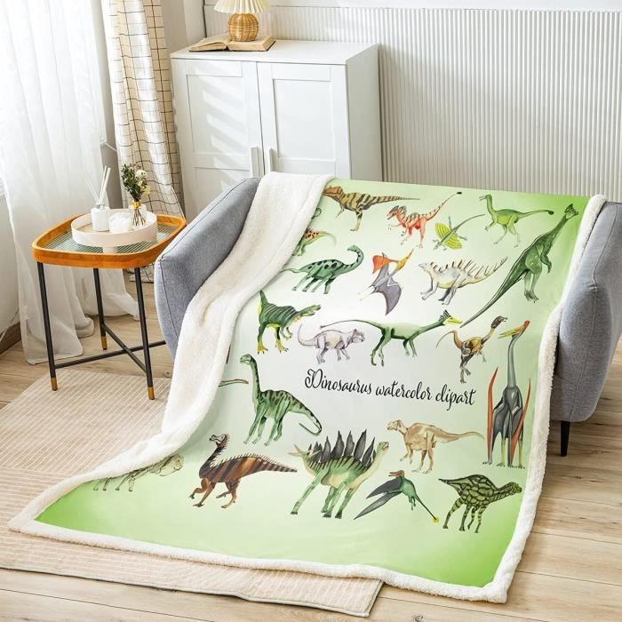 Couverture En Polaire Sherpae Dinosaures De La Jungle Pour Enfants ...