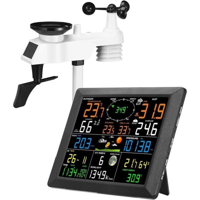 Station Météo Professionnelle Wifi Avec Centre Météo À Capteur ...