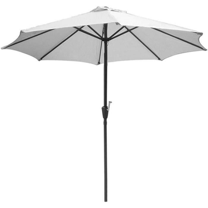Parasol De Jardin Parasol De Jardin Gris avec Manivelle Inclinable ...