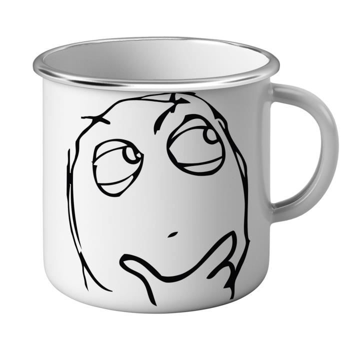Mug Emaillé Métal Questioning Meme Face Internet Fun Troll - Cdiscount ...