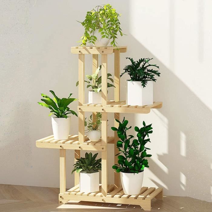 Support de Plante en Bois Support de Pot de Fleur intérieur extérieur ...