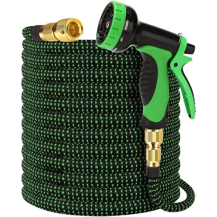 Tuyau D'Arrosage Flexible De 22,5 M Avec 9 Buses Fonctionnelles, Tuyau Léger Et Flexible Avec ...