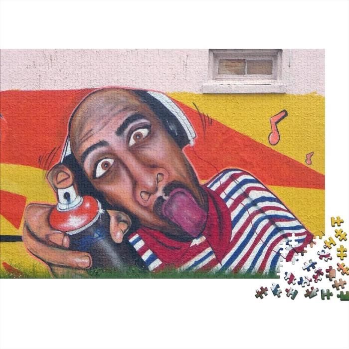 Graffiti Art Puzzles 1000 Pieces Puzzle En Bois Diy Hiphop Street Jeu D ...