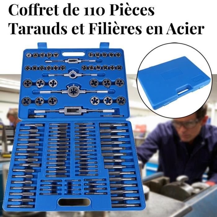 Ensemble de tarauds et de matrices pour outil de taraudage - FDIT - Métrique - 35 matrices - 70 ...