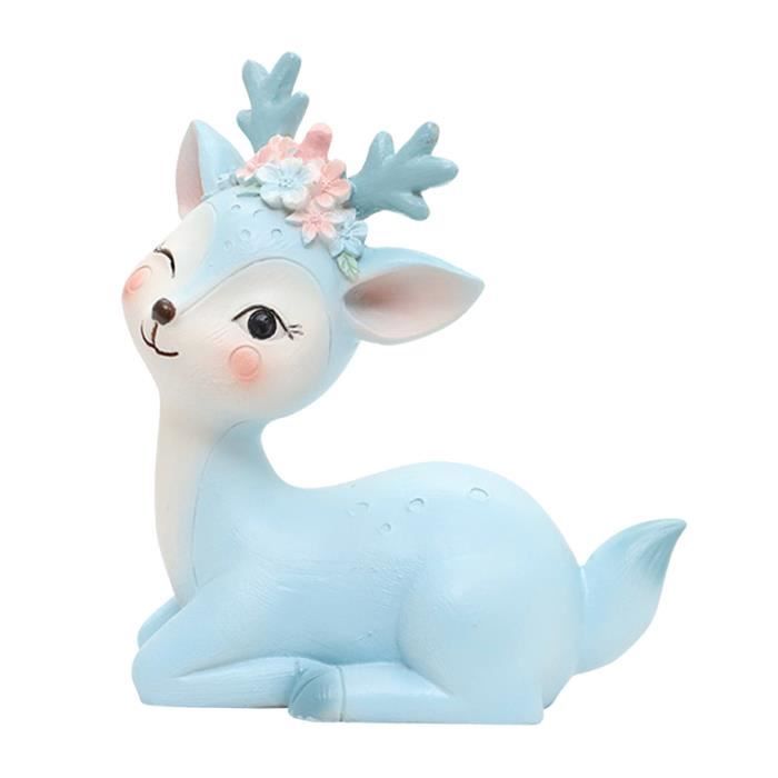 Statue de renne en résine nordique Sculpture animale Cake Topper ...