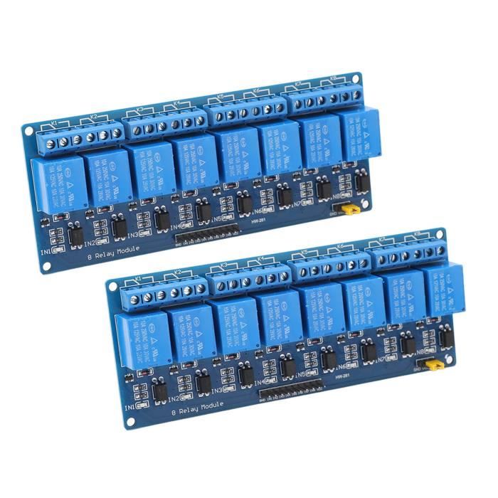 Module relais - HURRISE - 2x 8 Canaux - Optocoupleur isolé - Contrôle ...