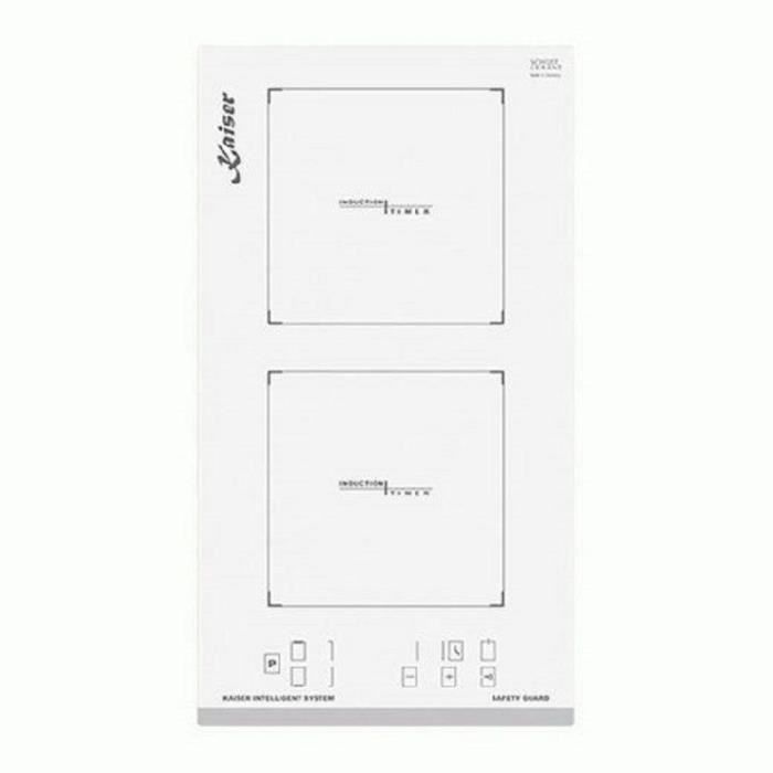 Kaiser Table de cuisson à induction, verre blanc, facette avant, 30 cm ...