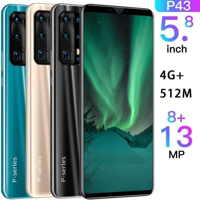 Smartphone 4G P43 Pro - MARQUE - 5,8 pouces - Double SIM - 64 Go ...