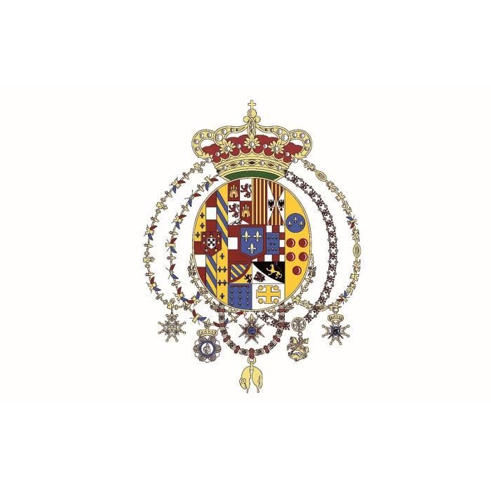 Drapeau Royaume Des Deux-Siciles, Blason Bourbon, Fond Blanc (70X50Cm ...