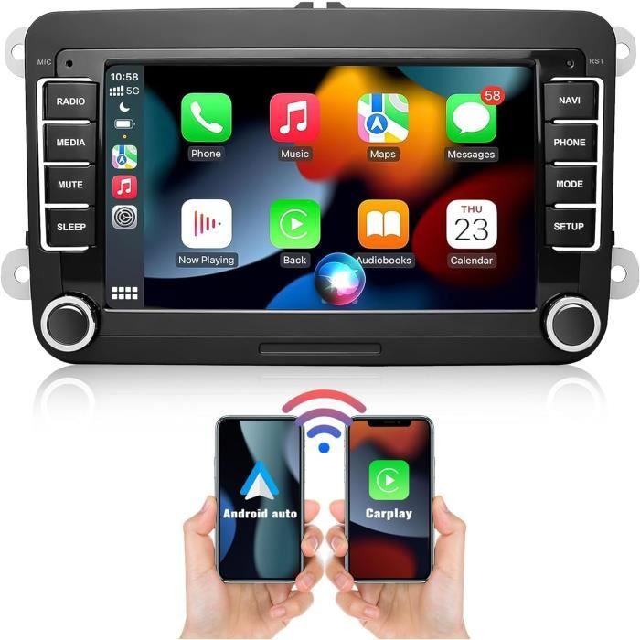 2+64Gb Android 13 Autoradio Pour Vw Golf 5 6 Passat Touran Polo Skoda Avec Fil-Filaire Carplay ...