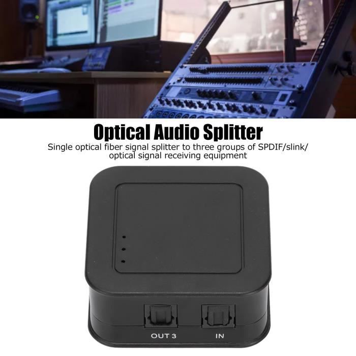 Séparateur au-dio à fibre optique numérique SPDIF à fibre optique 1 en ...