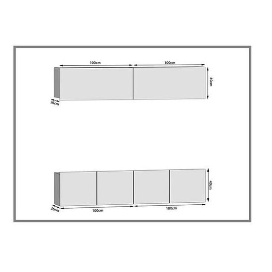 Ensemble meubles TV-Living - MORRIE - Style moderne - Largeur 200 cm ...