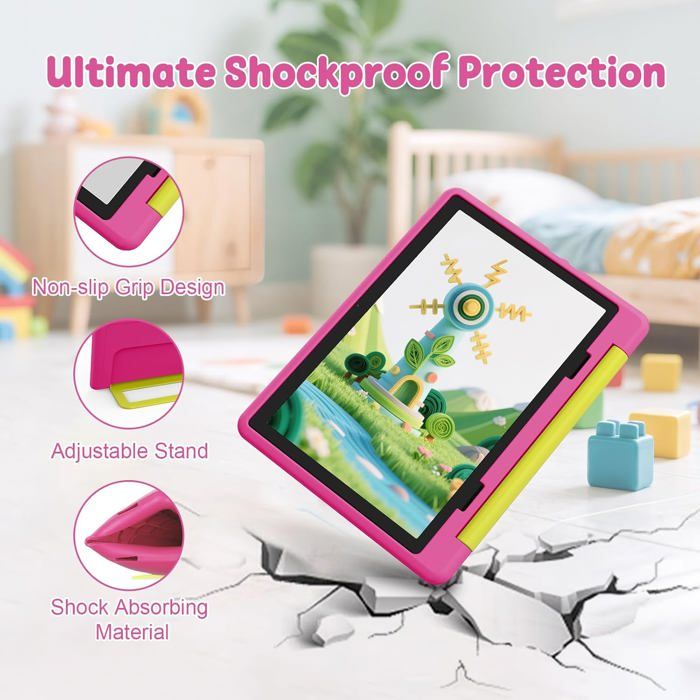 Tablette Enfant 10'' Android 15, 20(3+17)Go RAM, 64Go ROM, Extensible ...