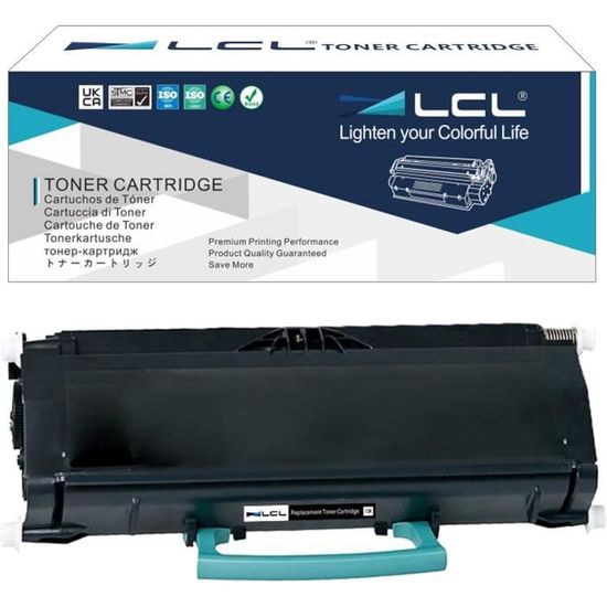 Cartouche De Toner Remanufacturée E460X11E (1 Noir) Remplacement Pour ...