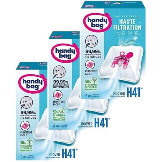 Ensemble D Accessoire Pour Aspirateur Handy Bag H41 Lot 3 X 4 Sacs ...