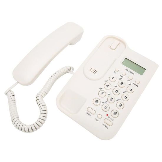 Omabeta téléphone filaire Téléphone de bureau avec identification de l'appelant, montage mural ...