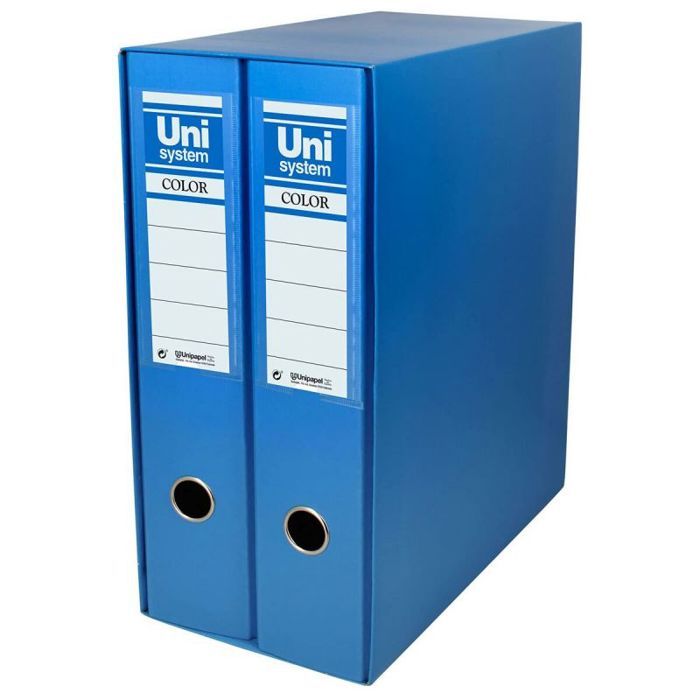 Unisystem - 92324 - . Module de 2 classeurs a levier 65 mm, couleur bleu, format A4 - Cdiscount ...