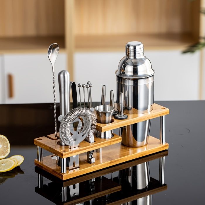 750ml-16 pièces, outils de barman en métal, kit de barman shaker à ...