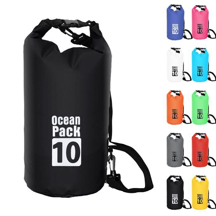 10L Sac étanche Polyvalent, 2L/5L/10L/15L/20L/30L Noir Waterproof Dry Bag avec Longue ...