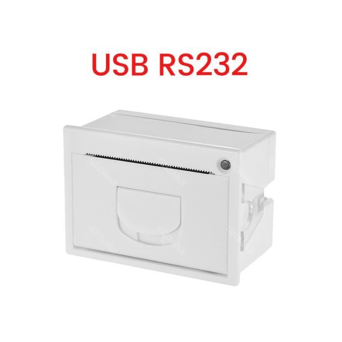 USB RS232-QR204-Mini Imprimante Embarquée Thermique ESC POS, Panneau ...