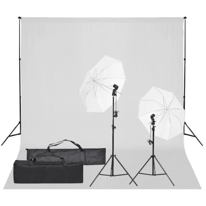 RAI Kit de studio photo avec éclairage et toile de fond AB3094646 10698 ...