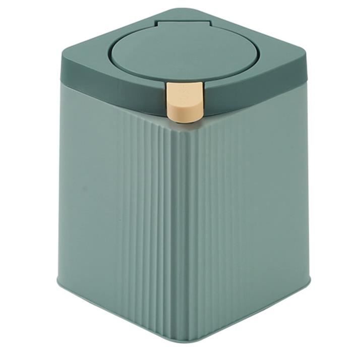 Petite Poubelle À Papier Carrée Avec Couvercle À Poussoir Pour Cuisine ...