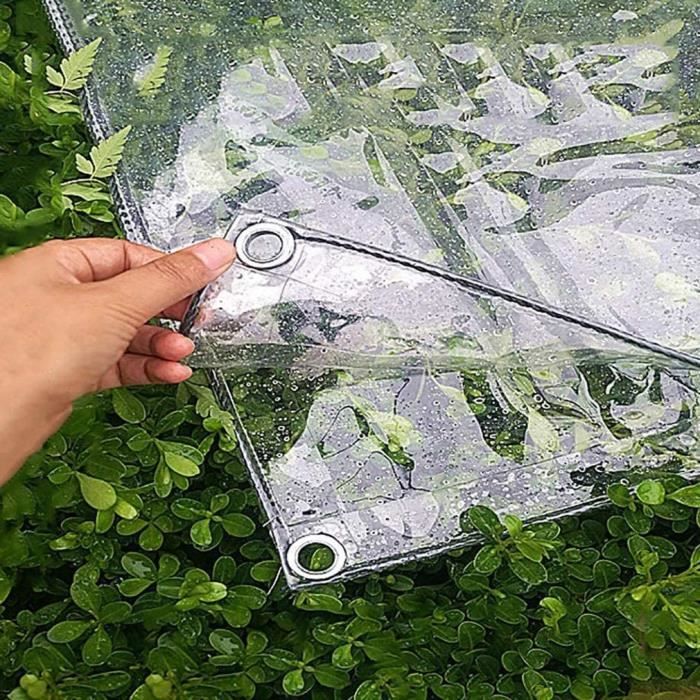 Bâche de Protection Imperméable Transparente,épaissi 0.5mm PVC Souple ...