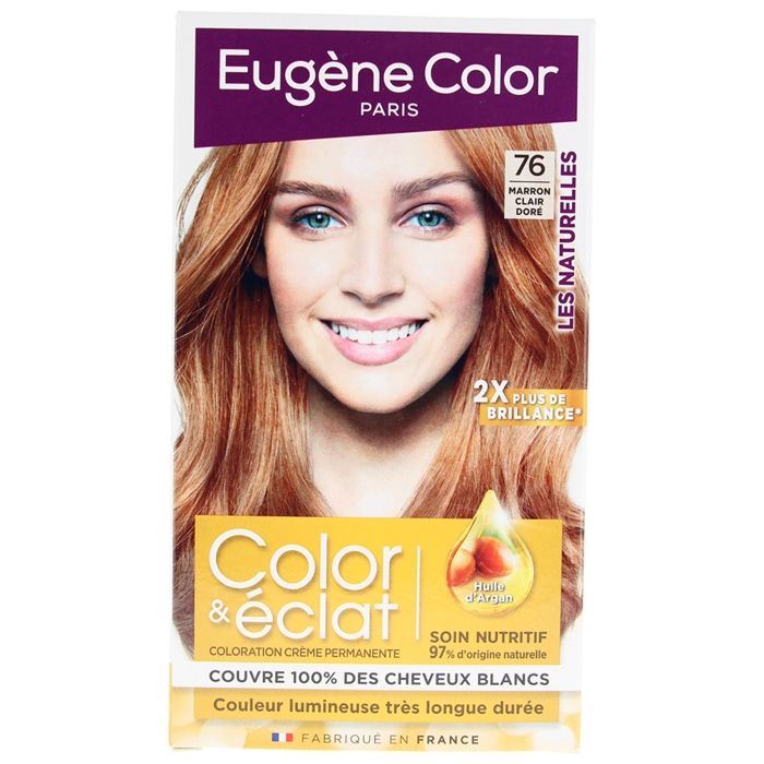 Coloration - EUGENE COLOR - N76 - Marron Claire Doré - Sans ammoniaque ...