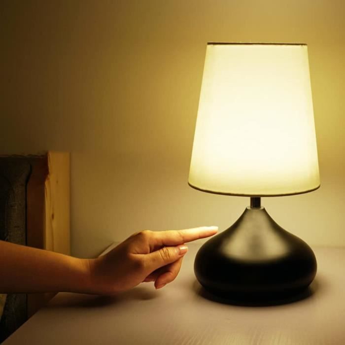 Lampe chevet LED tactile à intensité variable - 3 modes - Style ...