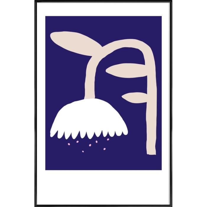 Flowery 10 - Affiche encadrée noir - 20x30 cm - Fleurs|Art pour enfants ...