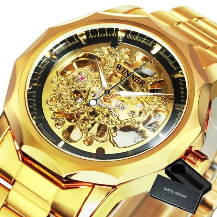 Montres,Montre de luxe mécanique et automatique pour hommes,entièrement ...