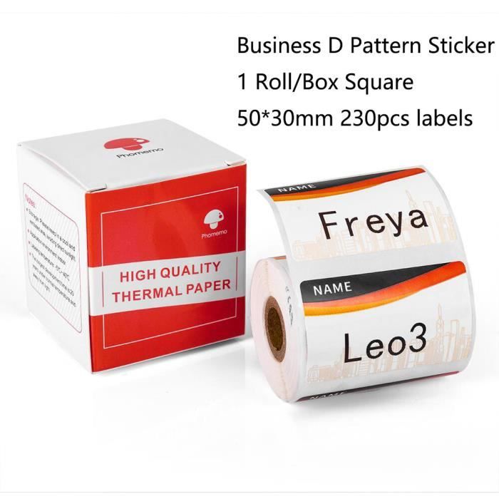 Gommette,étiquette autocollante M110 M200, étiquette nom thermique ...