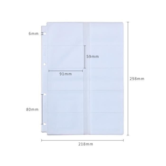 Classeur,Pochettes pour cartes de visite en PVC, pochette de Page en ...