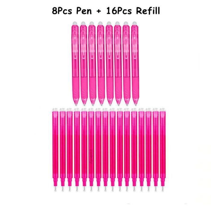 Stylo,Ensemble de stylos à bille rétractables de 8 couleurs,stylo ...