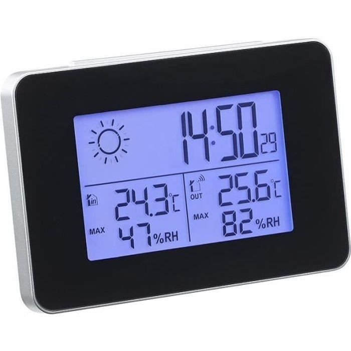 Station mto horloge radio-pilote avec capteur extrieur sans fil - Cdiscount TV Son Photo