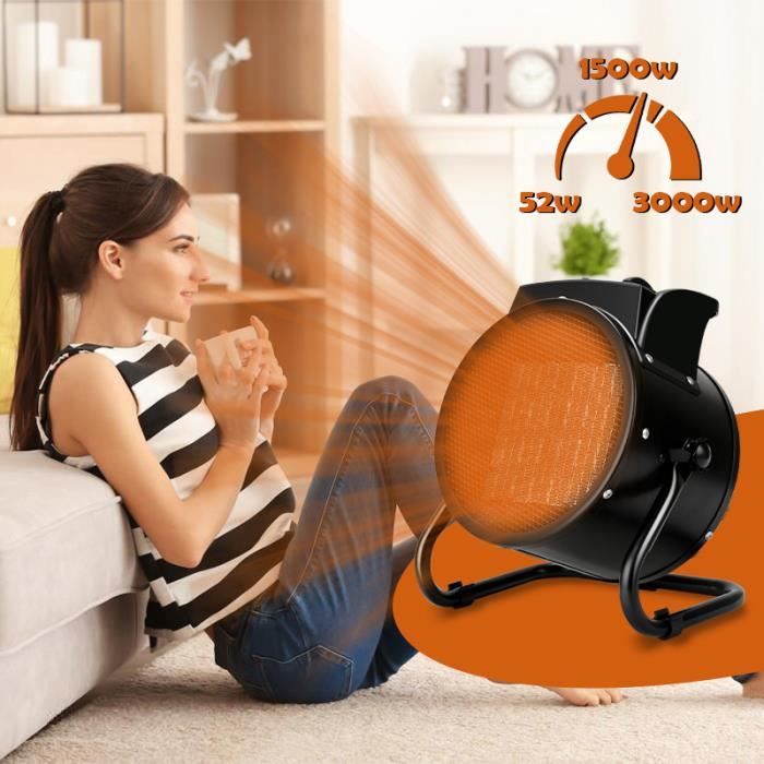 BMOT Aérotherme en céramique radiateur soufflant Aérotherme Chauffage ...