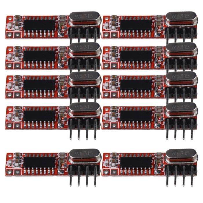 10 pièces 433Mhz RF haut fréquence sans-fil récepteur Module Kit dc3-5 ...