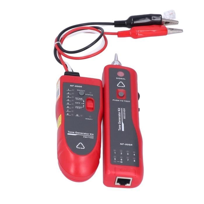 Fdit Testeur de câble portable NF-806R Line Finder POE Testeur de câble ...