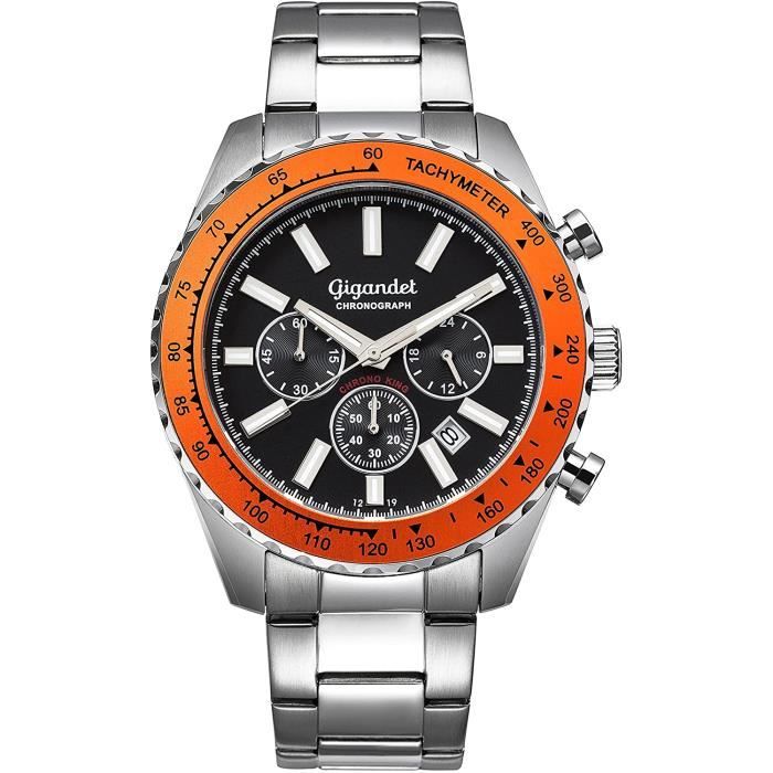 Gigandet Chrono King Montre Homme Chronographe Analogique Quartz Argent ...