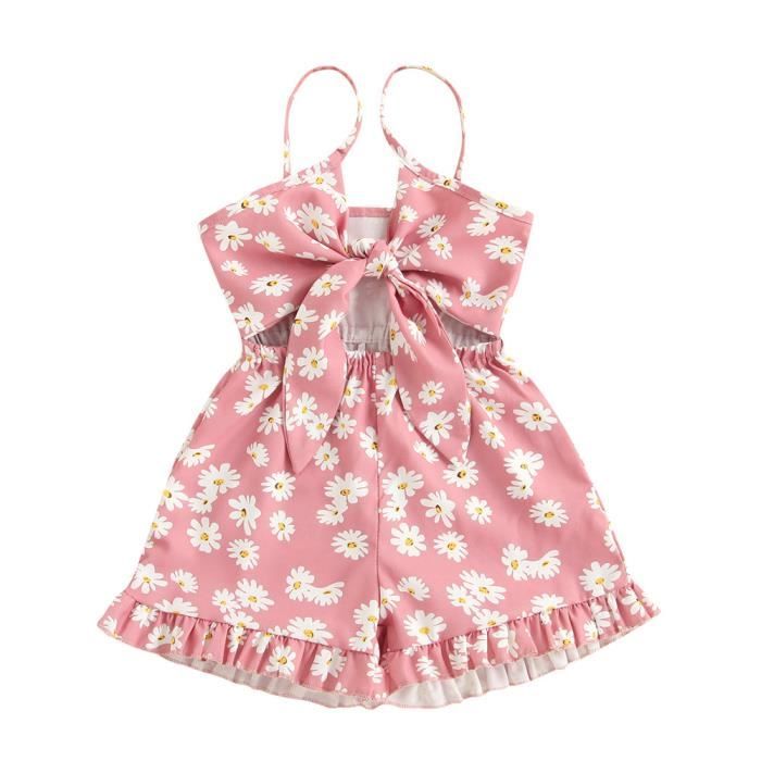 Barboteuse Sans Manches Pour Bébés Filles 16t Bretelles Nœud ...