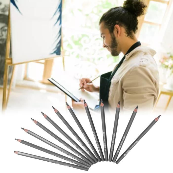 Mxzzand Crayon à dessin Crayons de dessin professionnels pratiques, 24 pièces, ensemble de ...
