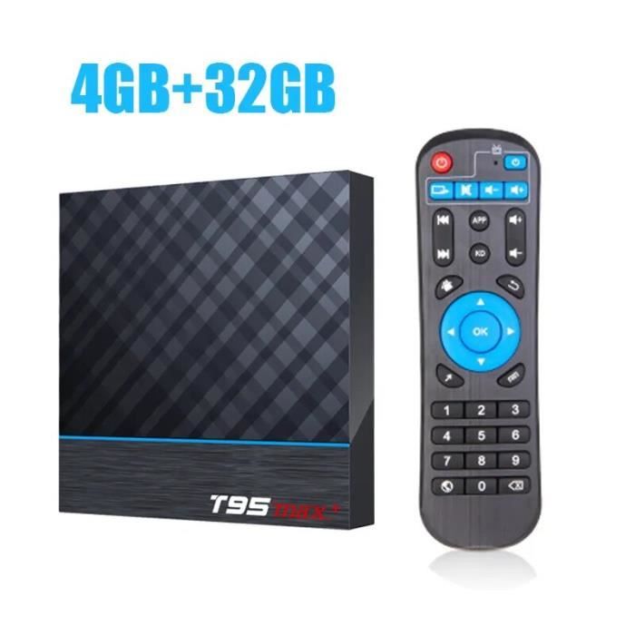 Boîtier Smart TV T95 MAX Plus,Android 9.0,Amlogic S905bery,4 Go,32 Go ...